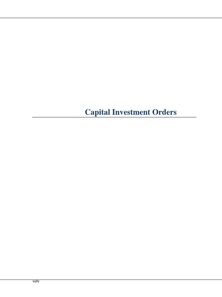 Managing Capital Investment Orders in SAP | PDF | Investing | Computing