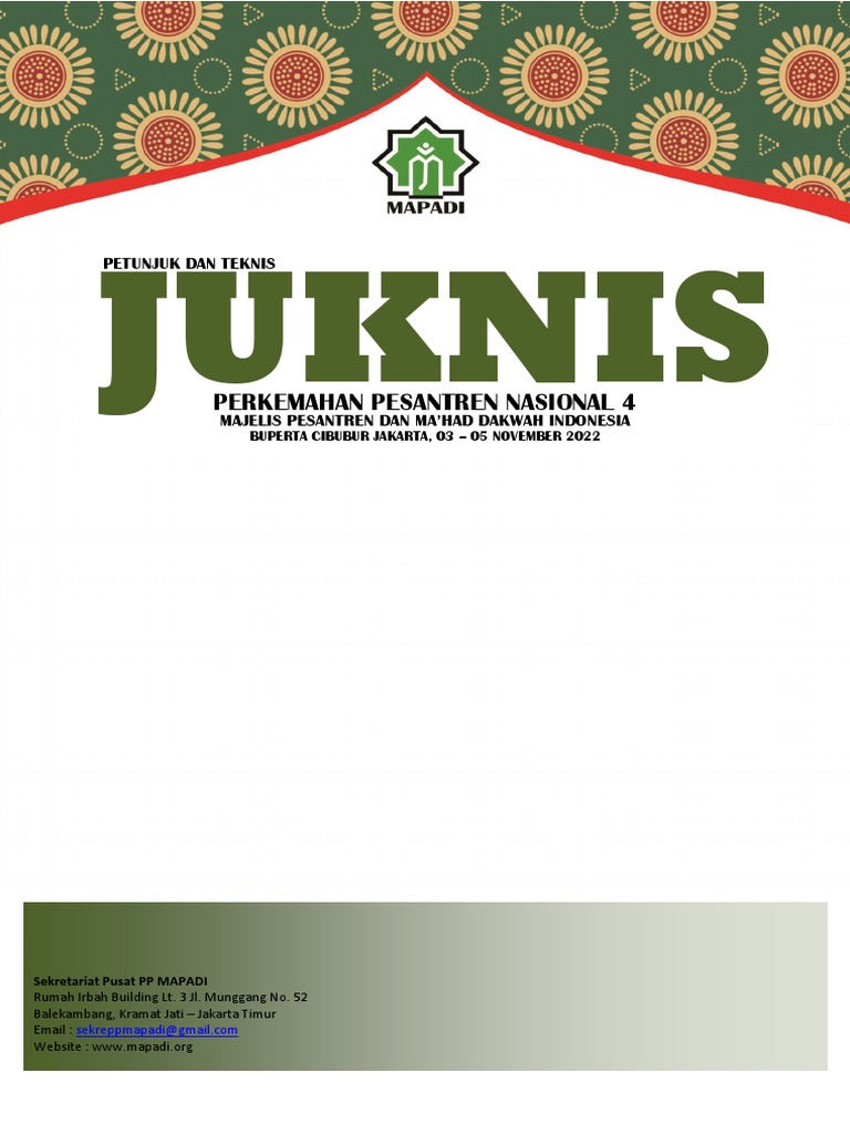 Juknis Perpesnas 4 Mapadi | PDF