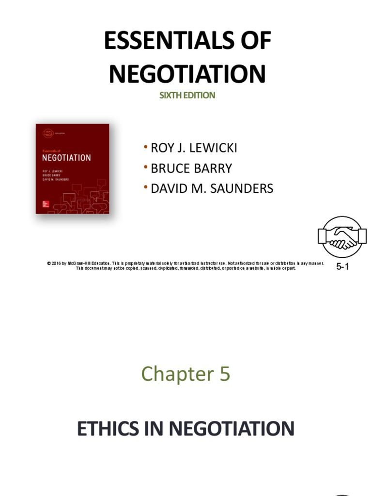 Ethics in Negotiation | PDF | Deception | Negotiation