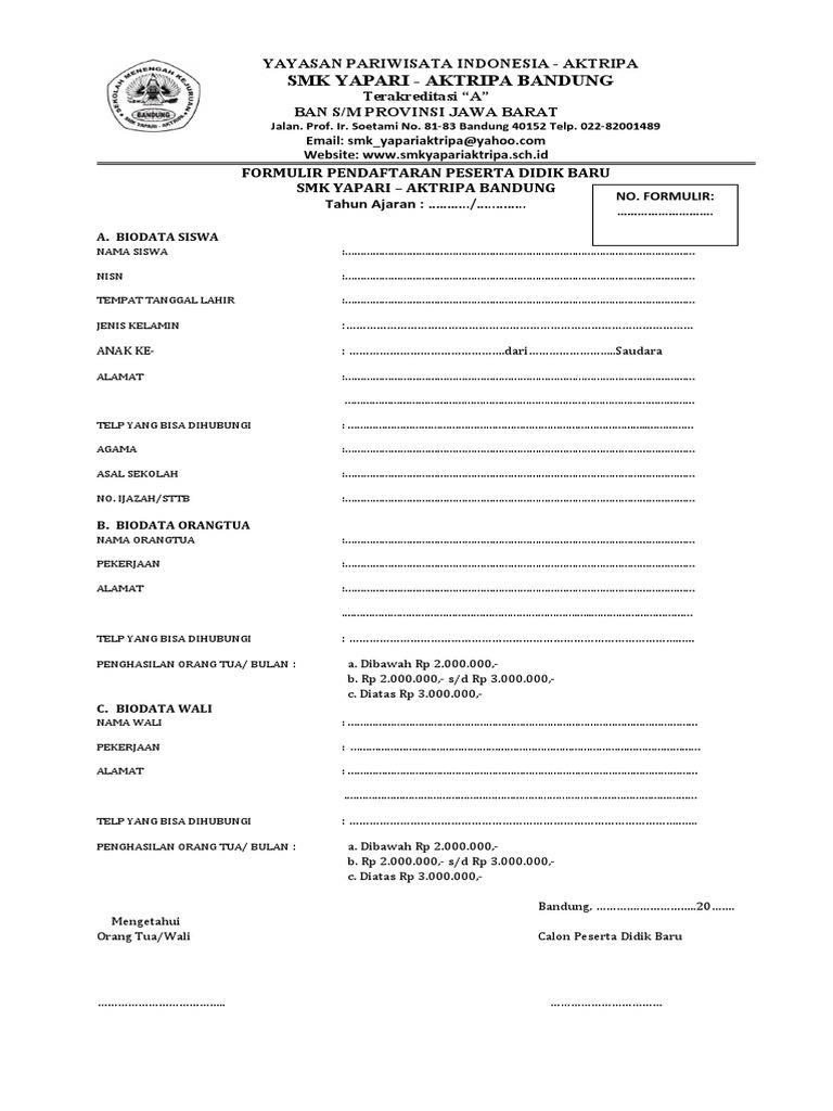 Formulir | PDF