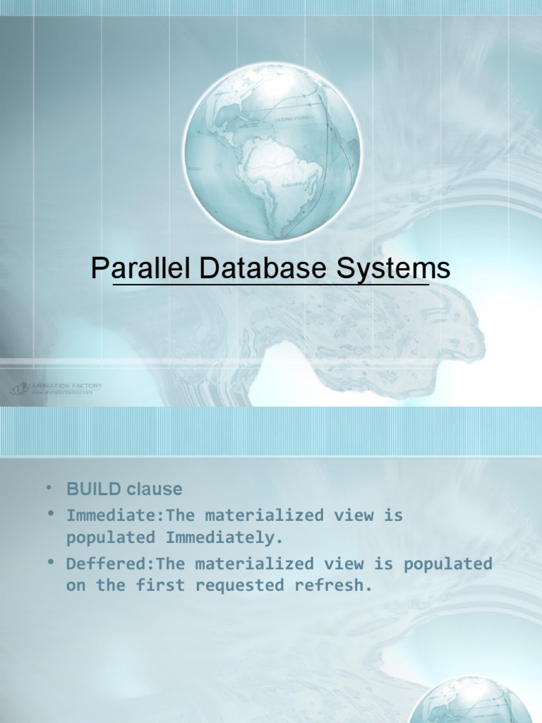 Parallel Database Pdf Databases Parallel Computing