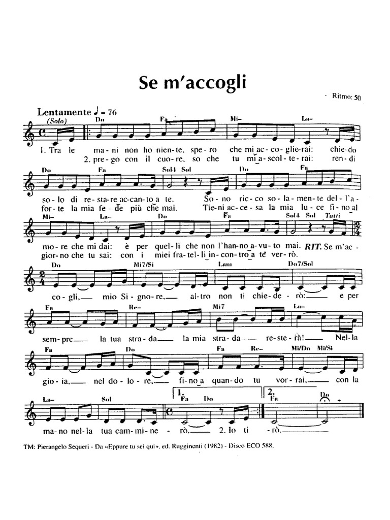 Se M'accogli | PDF