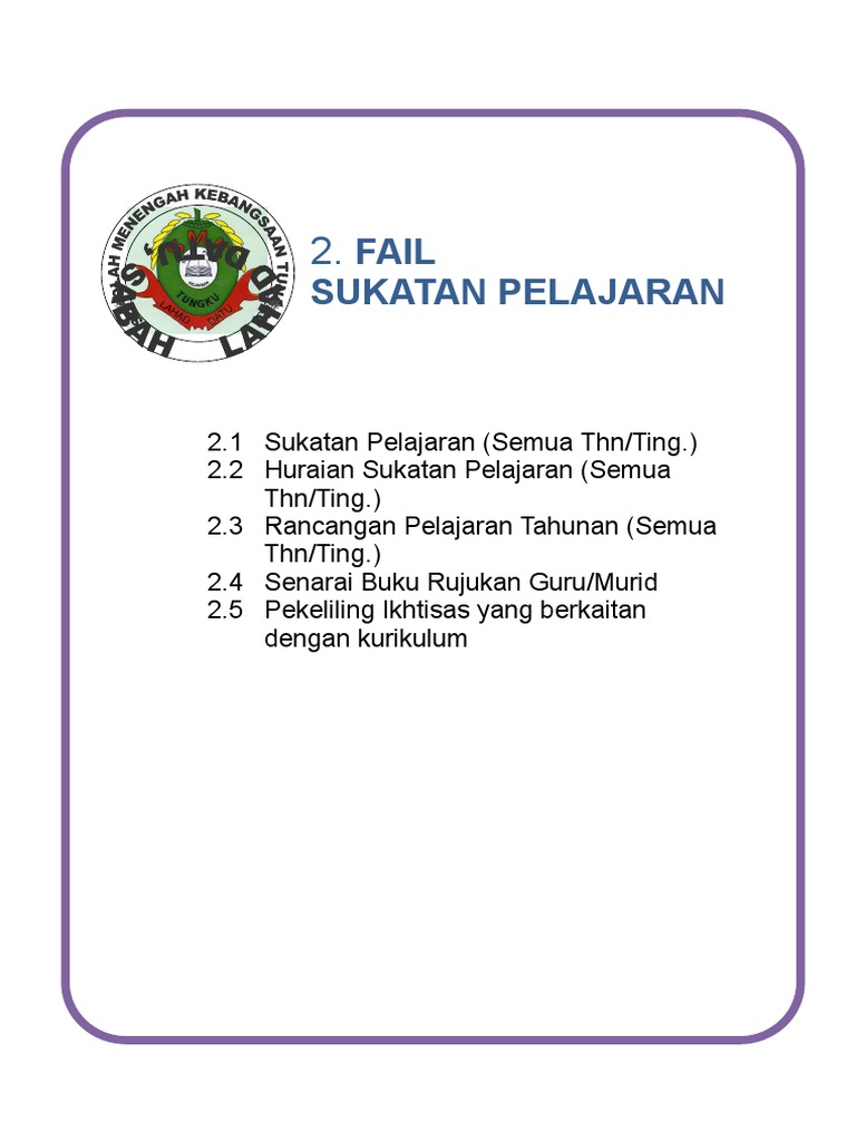 Kandungan Fail Panitia | PDF