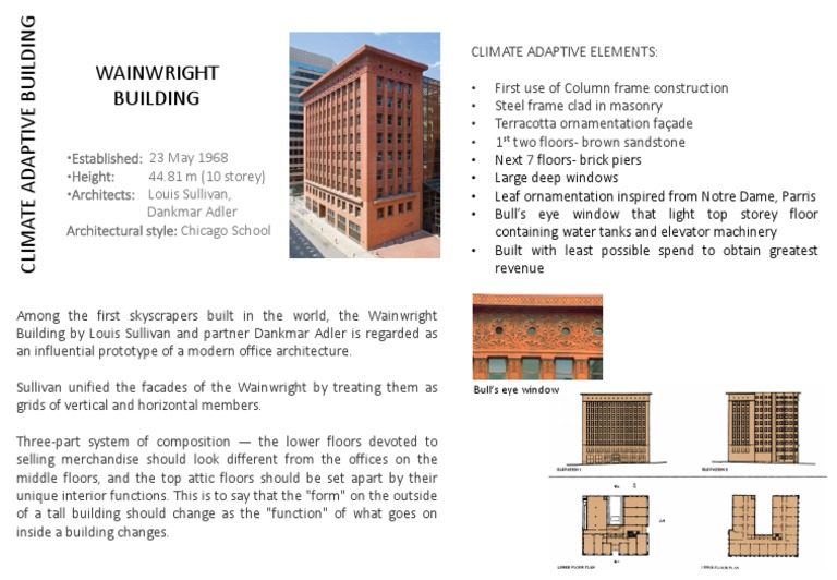 Wainwright Building: A Chicago School Icon | PDF | Art