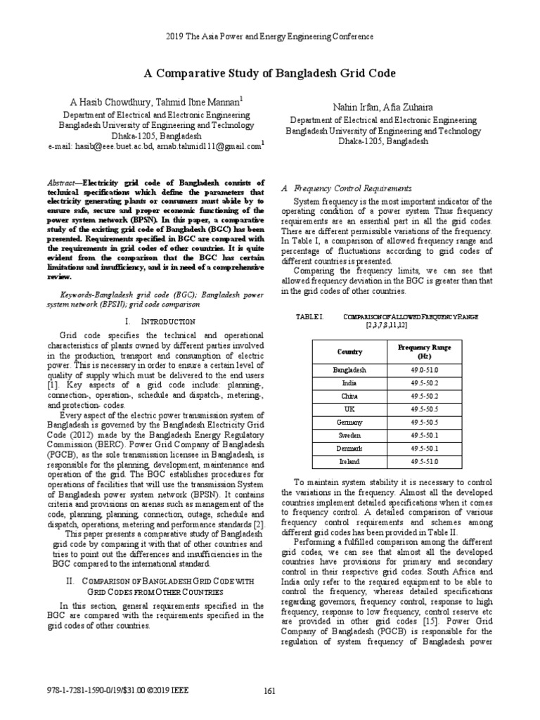Bangladesh Grid Code Stady | PDF | Electrical Grid | Electric Power Transmission