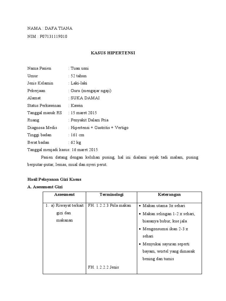 Hipertensi (Dafa Tiana) | PDF