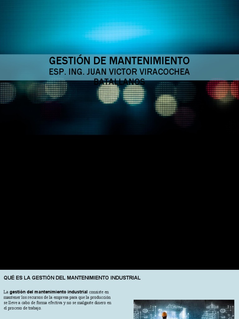 Gestion de Mantenimiento | PDF | Ingeniería de confiabilidad | Calidad (comercial)