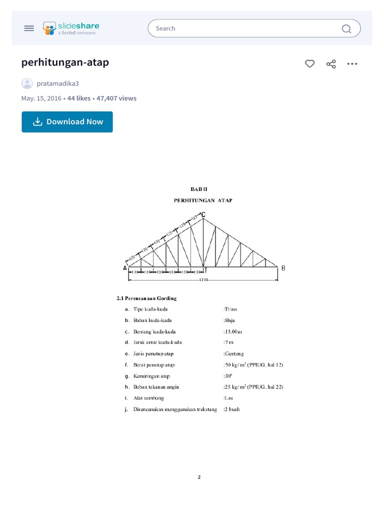 Perhitungan Atap | PDF