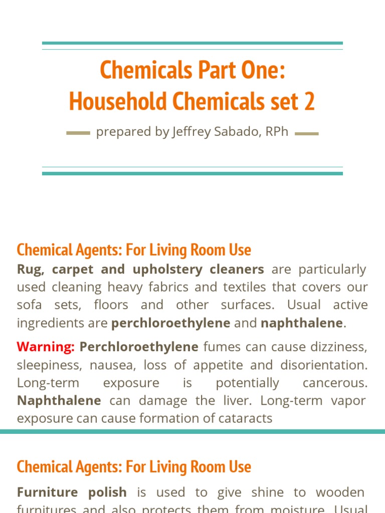 Chemicals Part 1.2 - Household Chemicals | PDF | Chemical Compounds ...