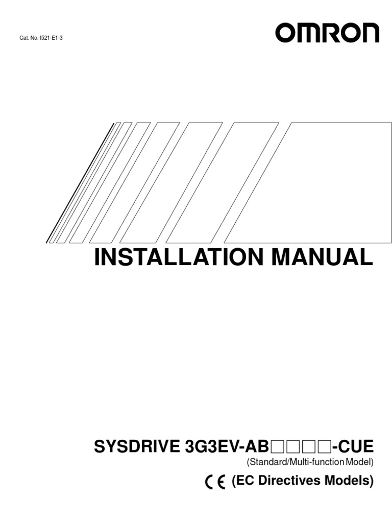 Installation Manual: Sysdrive 3G3Ev-Ab - Cue | PDF | Power Supply ...