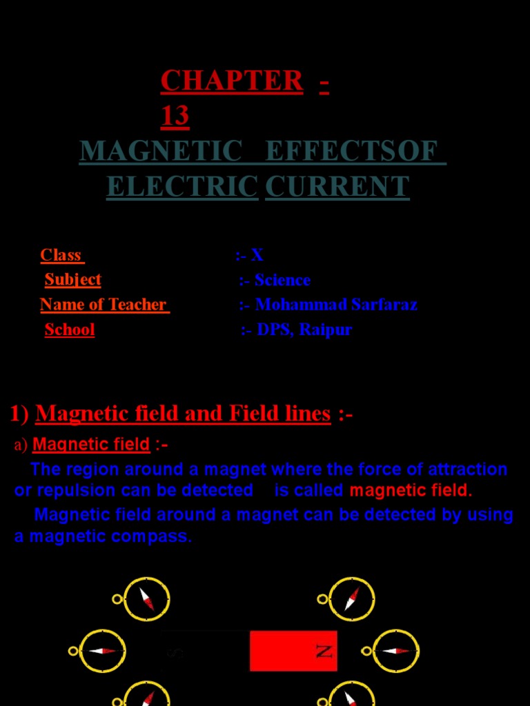 Magnetic Effects of Electric Current | PDF | Alternating Current ...