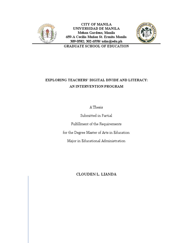 Sample Qualitative Thesis Chapter 1 5 Final Copy Edited | PDF | Teachers | Teaching Method