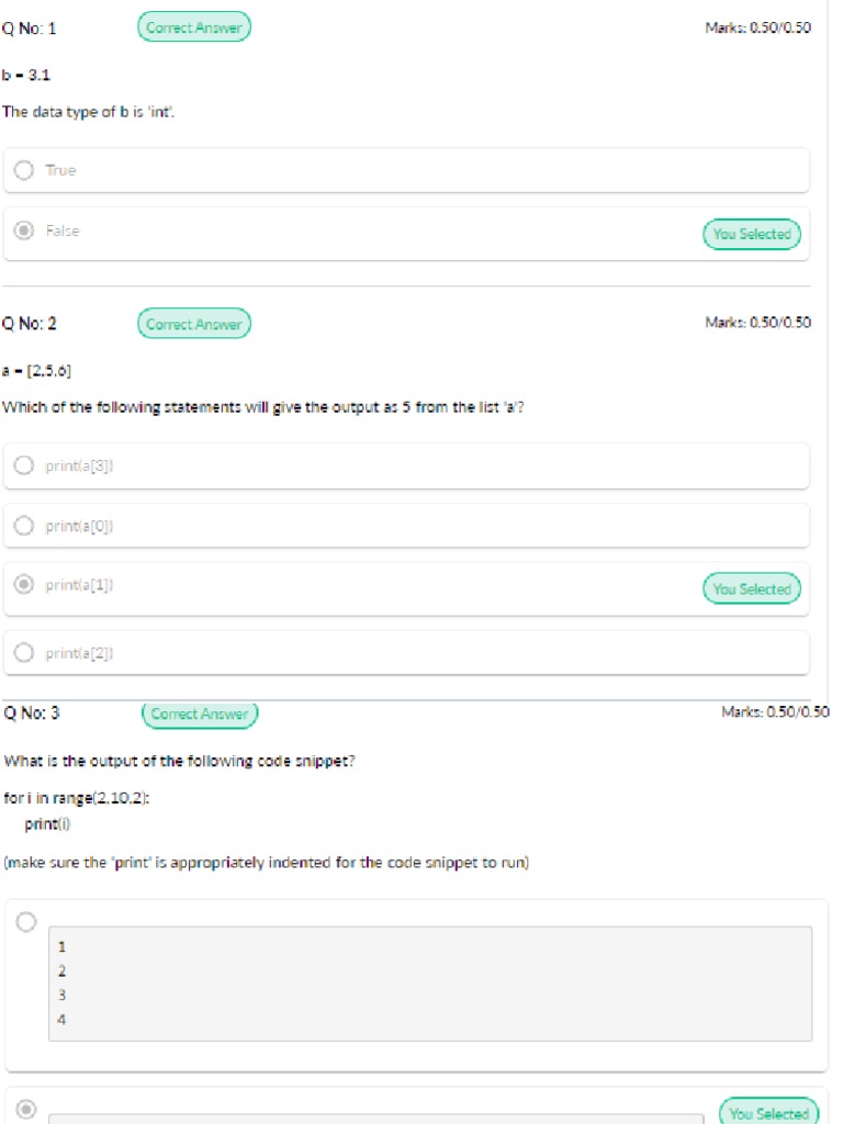 Graded Quiz 1 - Working With Python Great Lakes | PDF