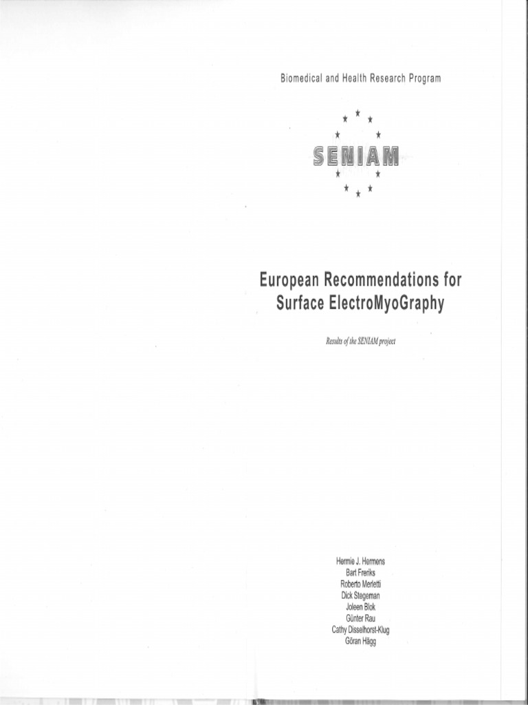 Seniam Recommendations - en | PDF