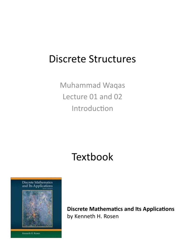 Discrete Structures1 2 Pdf Discrete Mathematics Mathematics