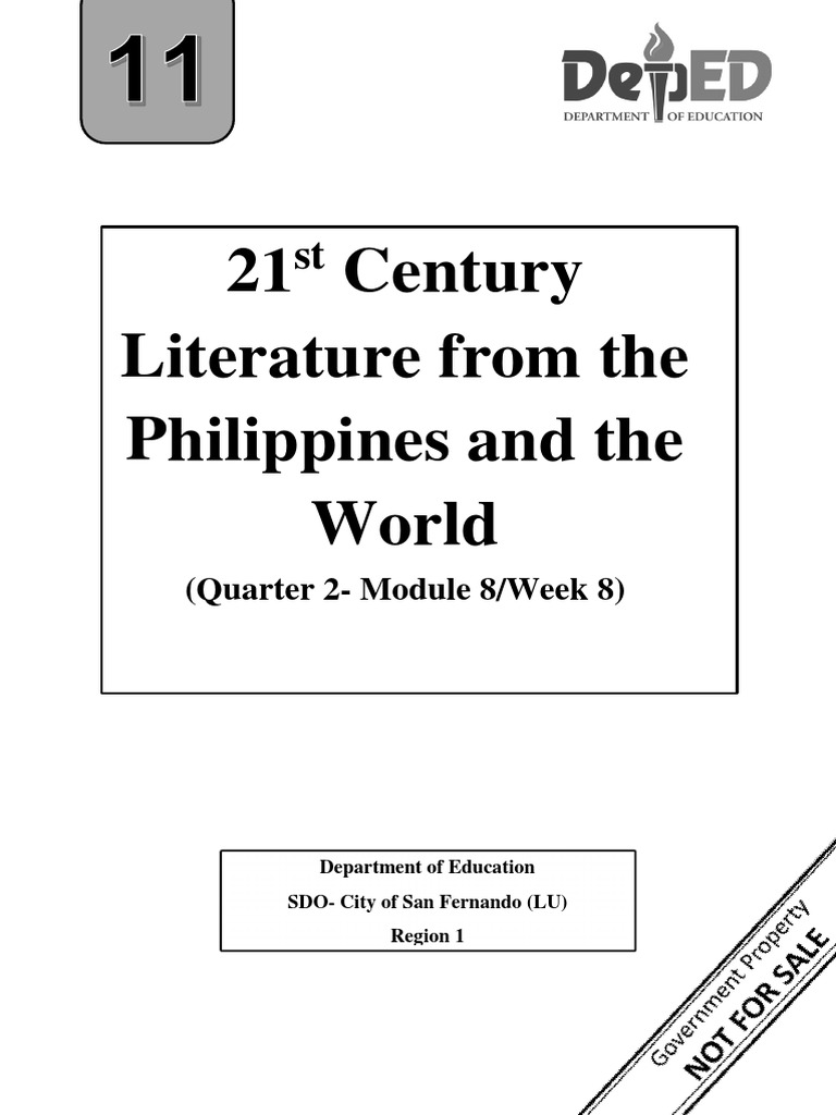 21 Century Literature From The Philippines and The World: (Quarter 2 ...