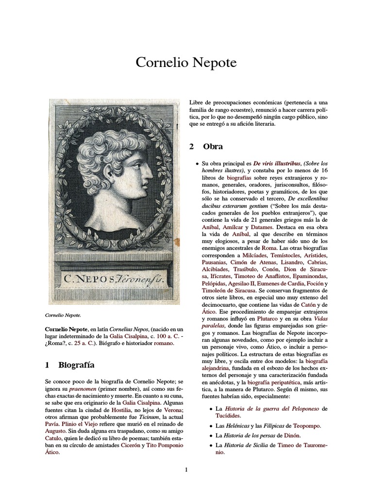 Cornelio Nepote | PDF | Antigua Grecia | Pueblos antiguos