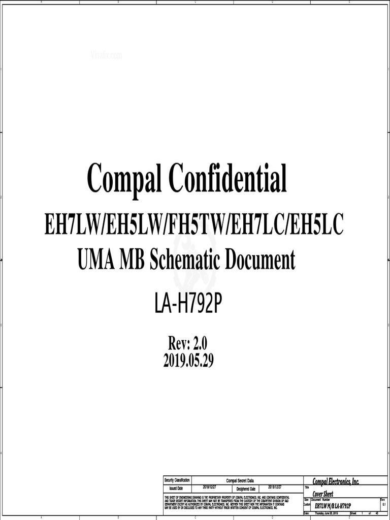 Compal Confidential: UMA MB Schematic Document Eh7Lw/Eh5Lw/Fh5Tw/Eh7Lc/Eh5Lc | PDF | Usb ...