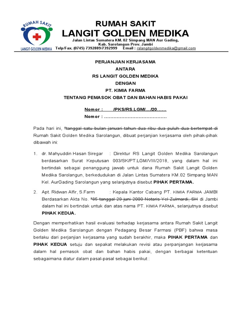 Mou Kimia Farma | PDF