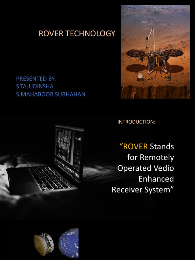 Rover Technology: Presented By: S.Tajudinsha S.Mahaboob Subhahan | PDF | Server (Computing ...