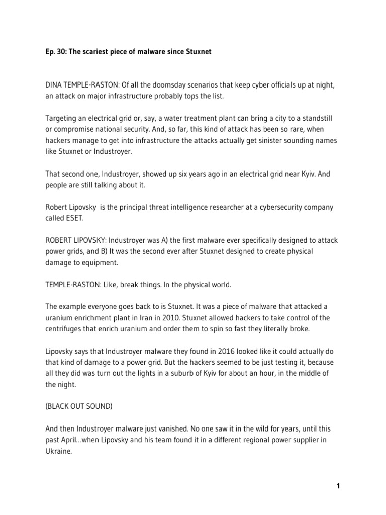 TRANSCRIPT Ep. 30 v. 4 Ukraine 6 Months Later (8 - 29) | PDF | Cyberwarfare | Security