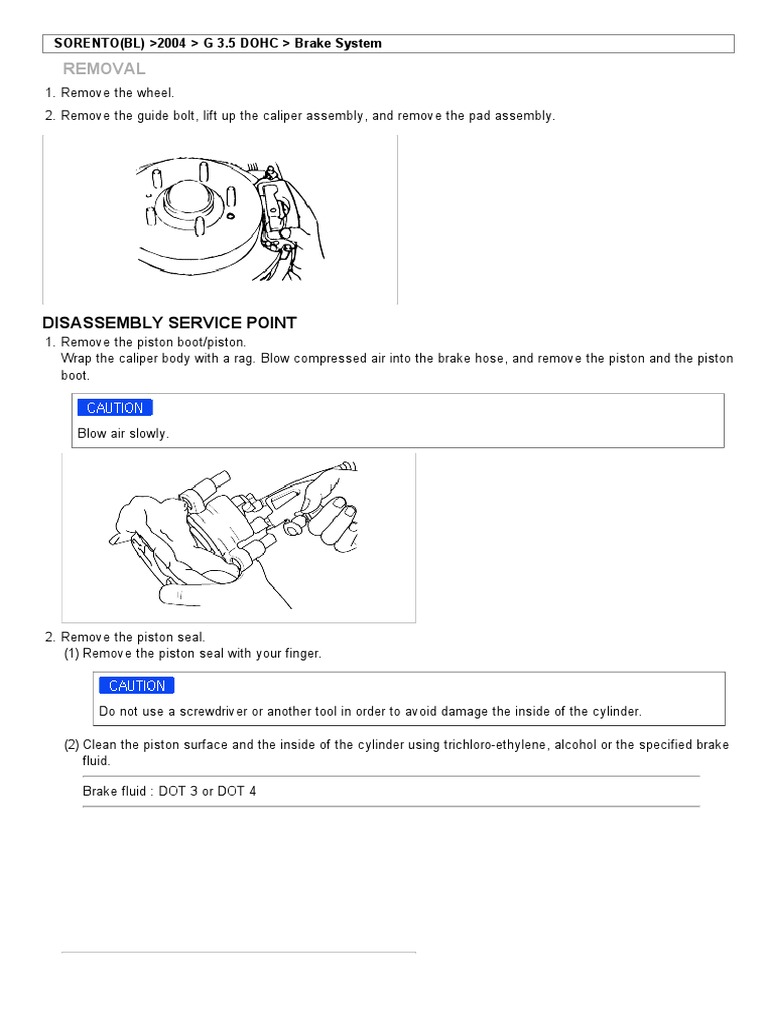 Removal: Disassembly Service Point | PDF | Piston | Mechanical Engineering