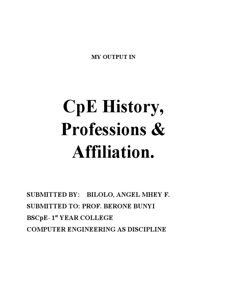 Computer Engineering As Discipline (Unfinished) | Download Free PDF | Engineer | Computing