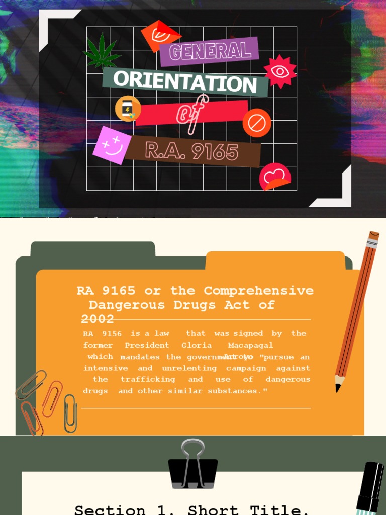 General Orientation of R.A. 9165 | PDF | Cannabis (Drug) | Heroin
