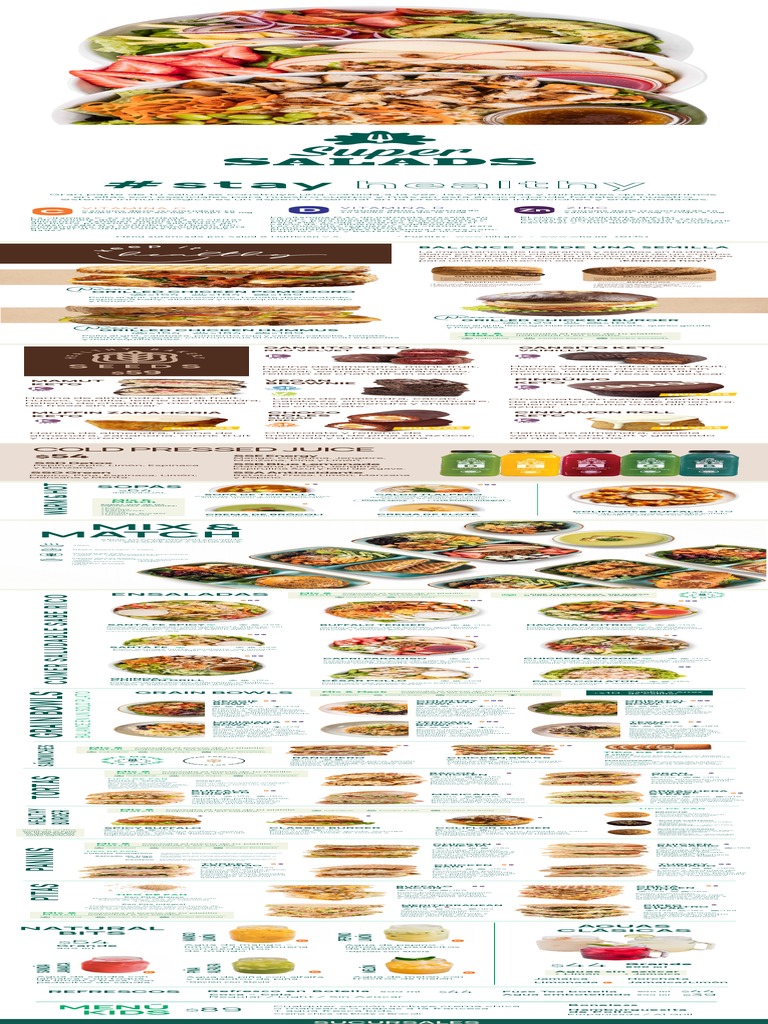 Menu Salads | PDF | Alimentos | Nutrición