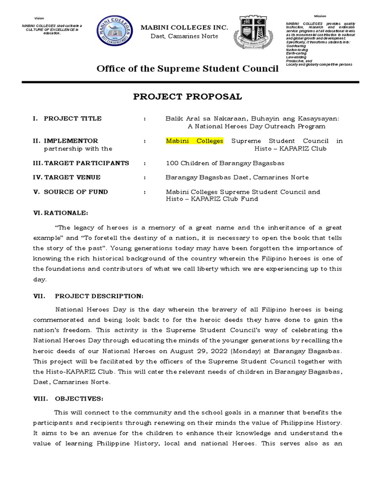 Office of The Supreme Student Council: Project Proposal | PDF