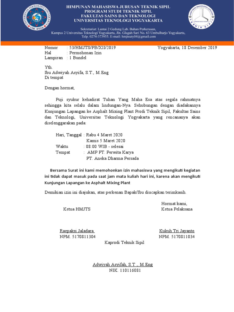 Surat Ijin | PDF