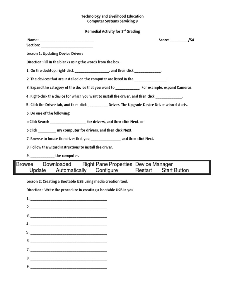 2nd Quarter Remedial - Grade 9 TLE ICT CSS | PDF | Input/Output ...