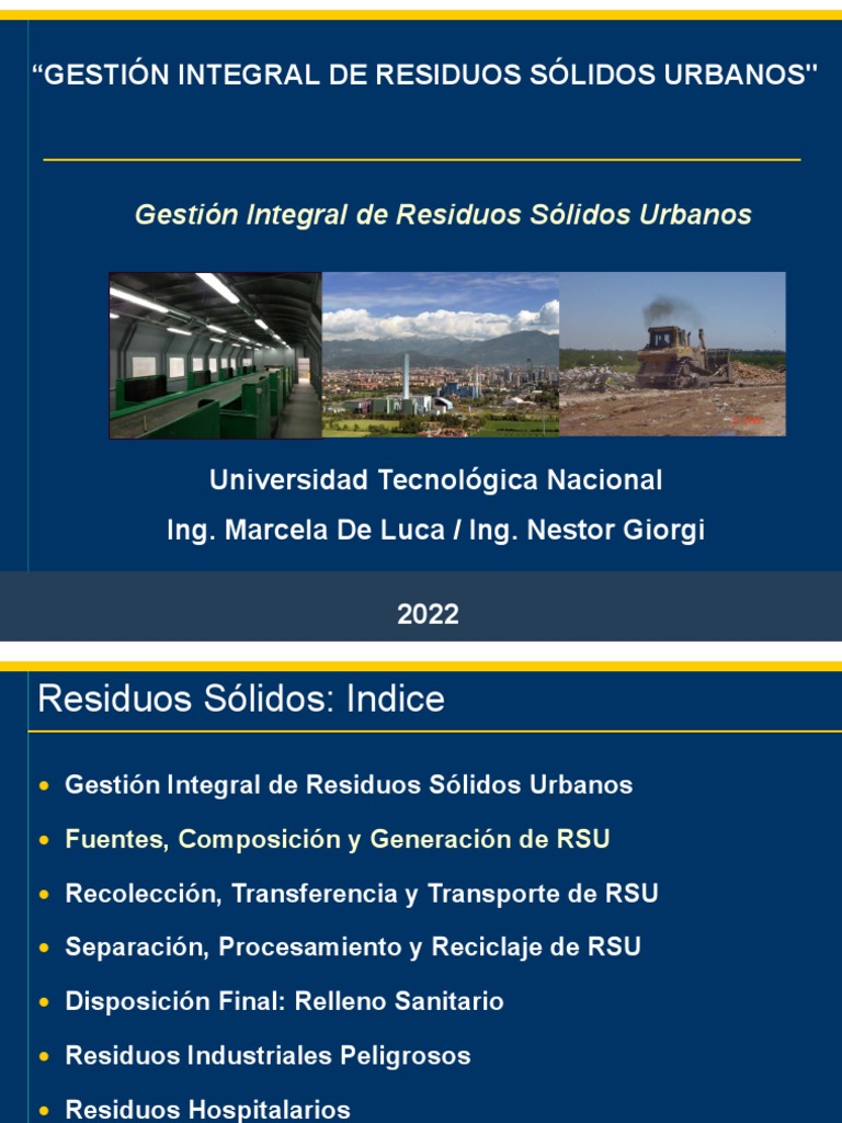 Clase 2 - Composición y Generación de RSU | PDF | Gestión de residuos | Residuos sólidos urbanos