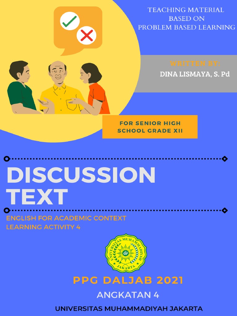 Teaching Material Discussion Text | PDF | Distance Education | Learning