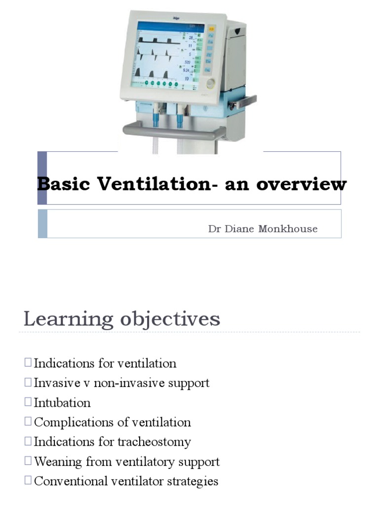 Basic Ventilation-An Overview: DR Diane Monkhouse | PDF | Breathing | Exhalation