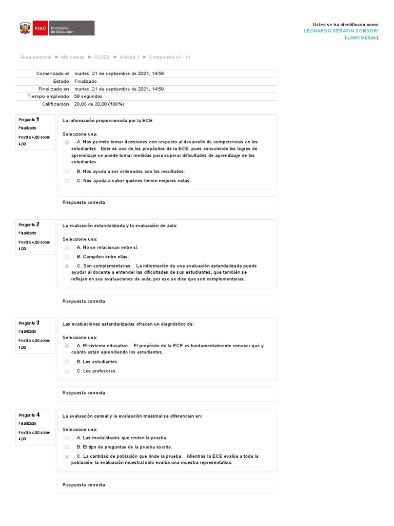 Comprueba U1 - s1 | PDF | Evaluación | Ciencia cognitiva