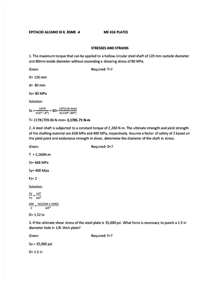 PDF Machine Design - Compress | PDF | Strength Of Materials | Stress ...