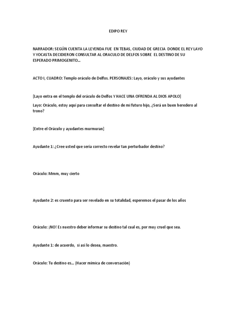 Edipo Rey | PDF | Edipo | Esfinge