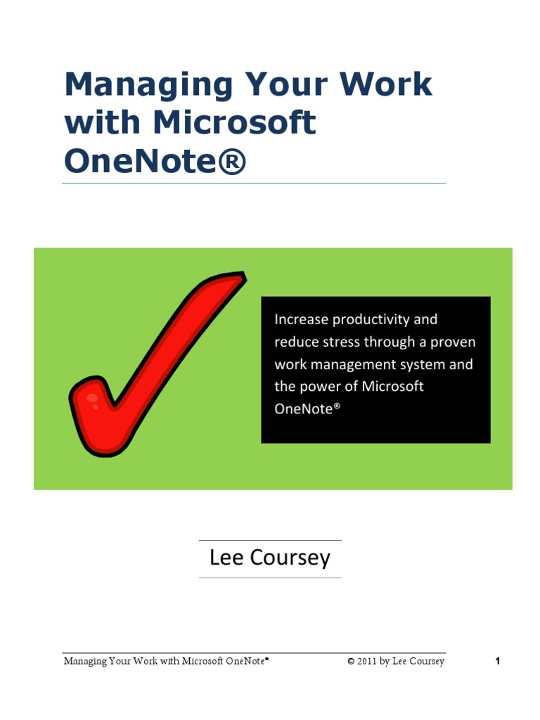 Managing Your Work With Microsoft OneNote GTD v2 | PDF | Hyperlink ...