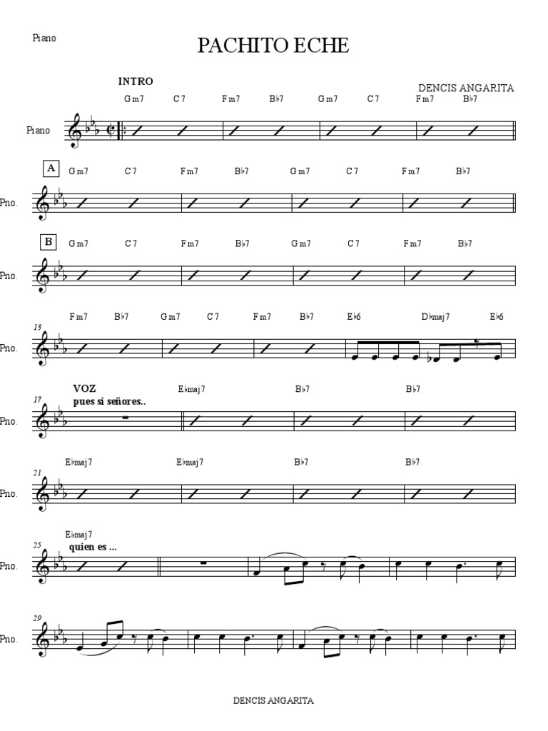 Pachito Eche Piano - Piano | PDF
