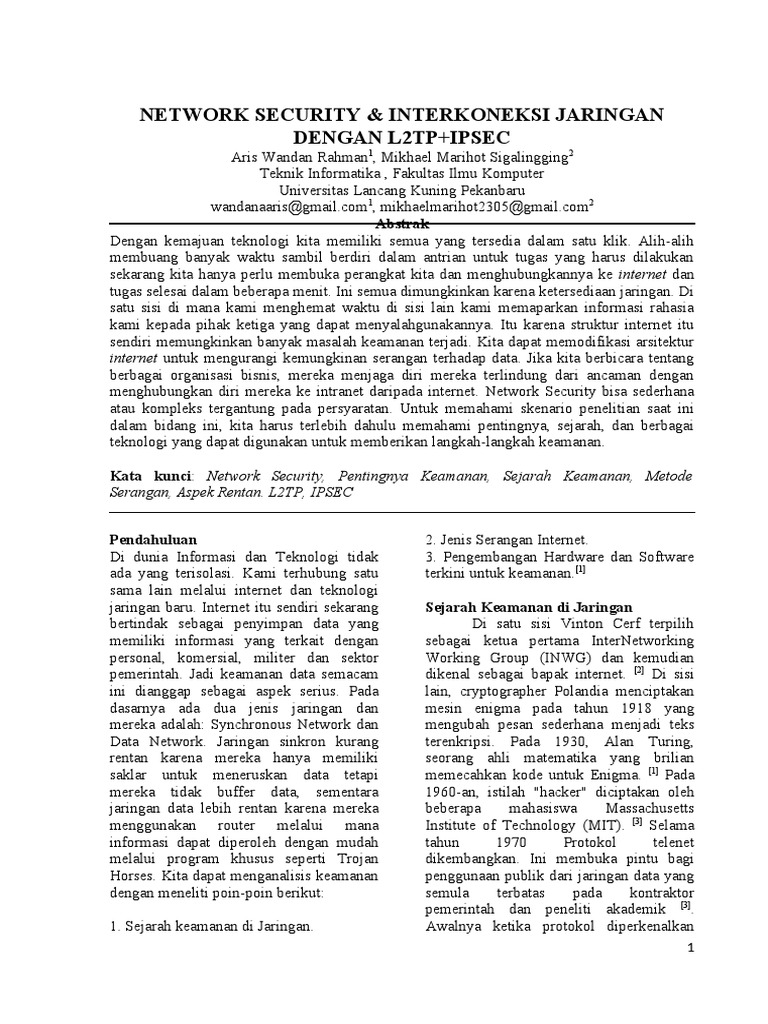 Jurnal Security Network | PDF
