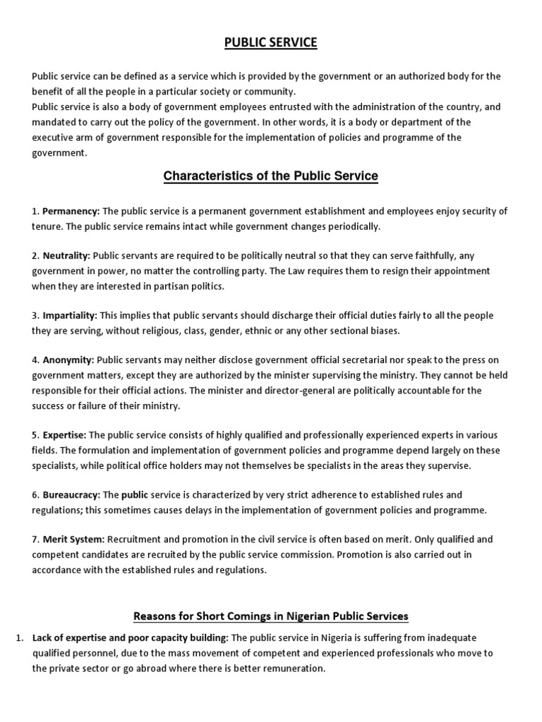 Promoting Good Governance Through Effective Public Service and Active ...