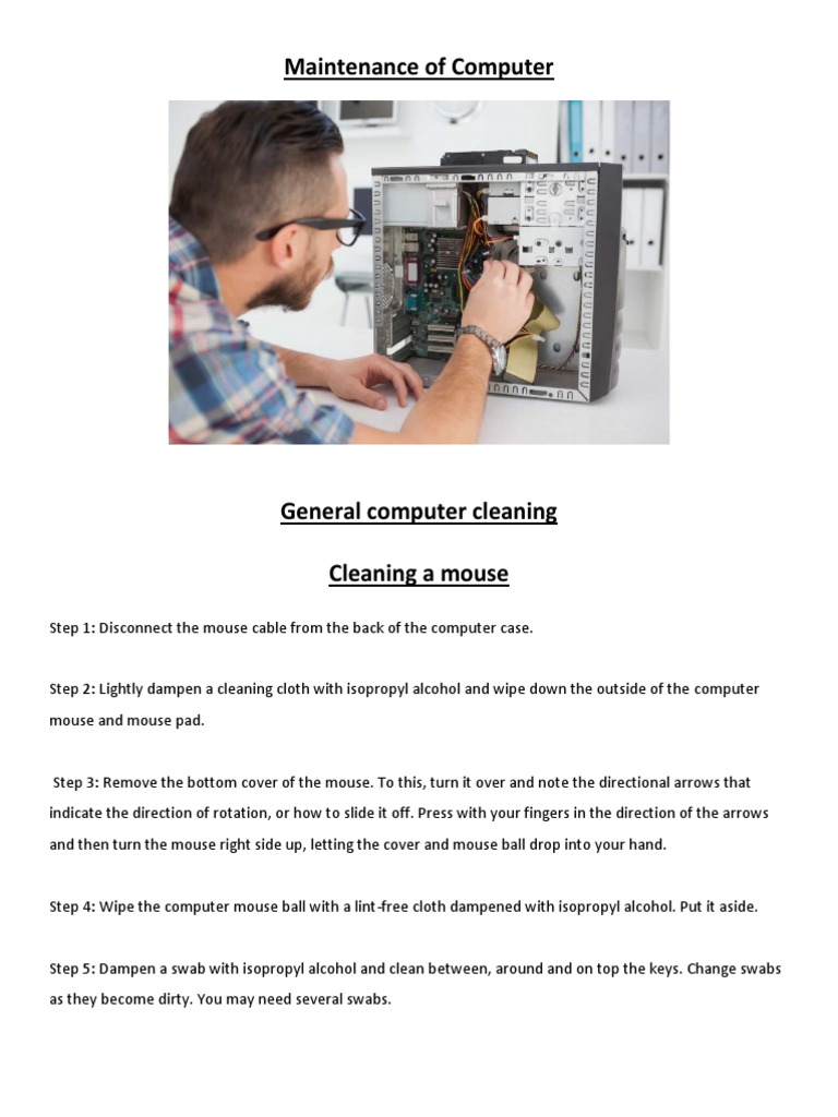 Maintenance of Computer DPR Grade 11 | PDF | Laptop | Computer Keyboard