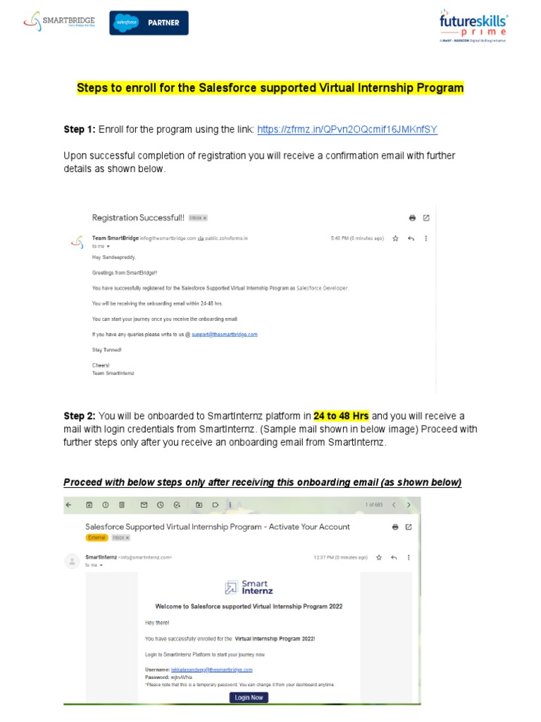 Enroll Virtual Salesforce Internship | PDF | Internet | Software Development