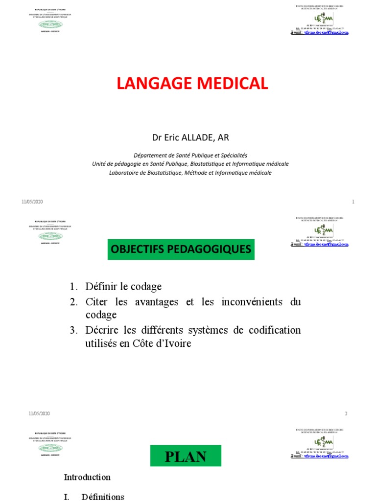 05 MRC3 Langage Medical | PDF | Médecine | Paludisme