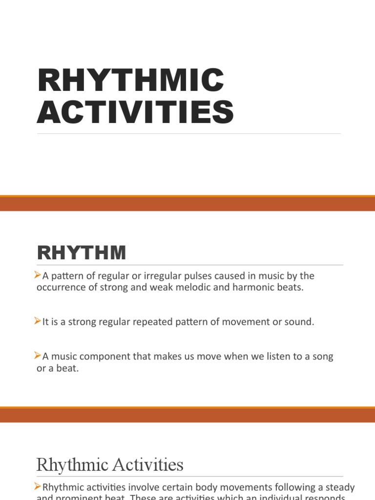 Rhythmic Activities | PDF | Rhythm | Elements Of Music