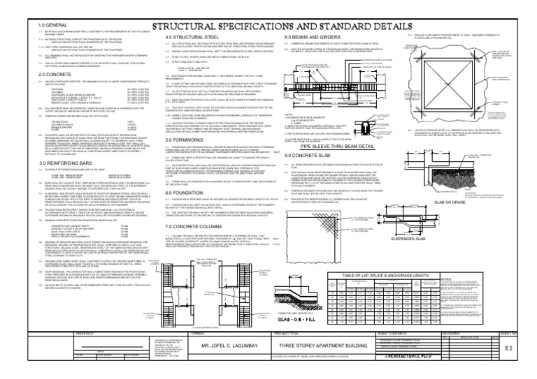 Structural Specifications and Standard Details | PDF | Structural Steel ...