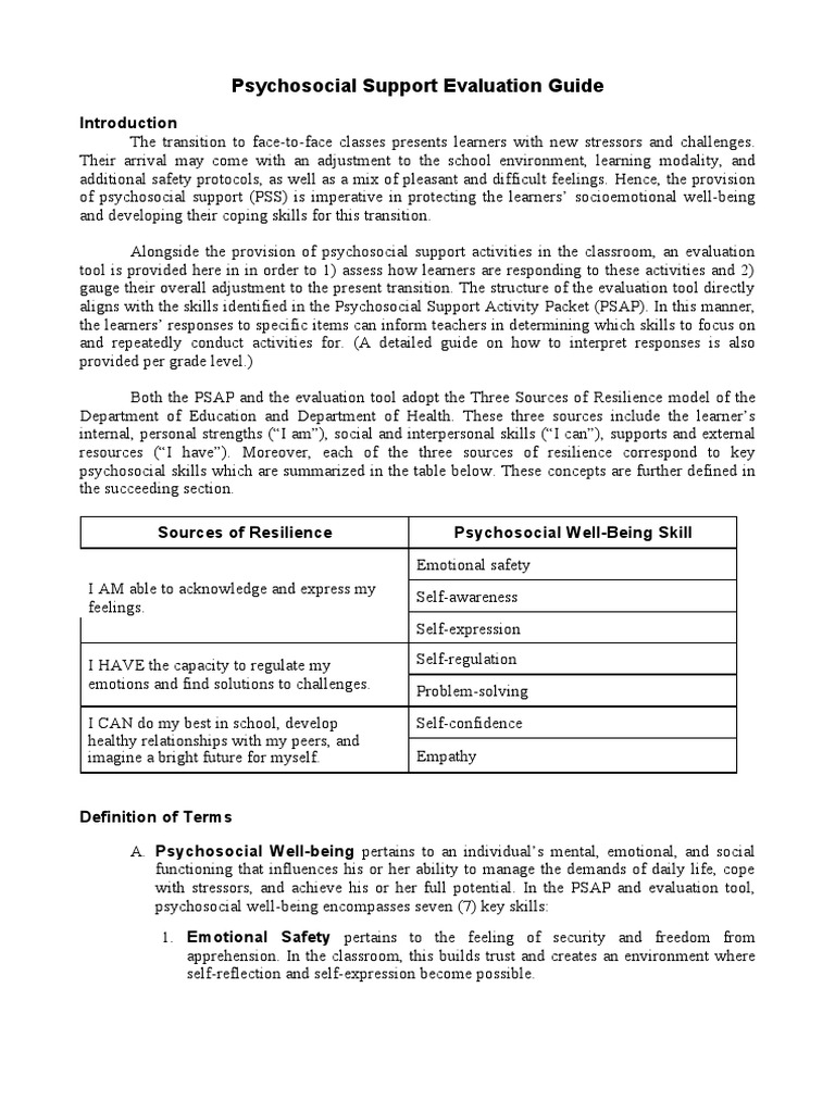 Printable - PSAP Monitoring Guide and Tools For JHS | PDF | Learning ...