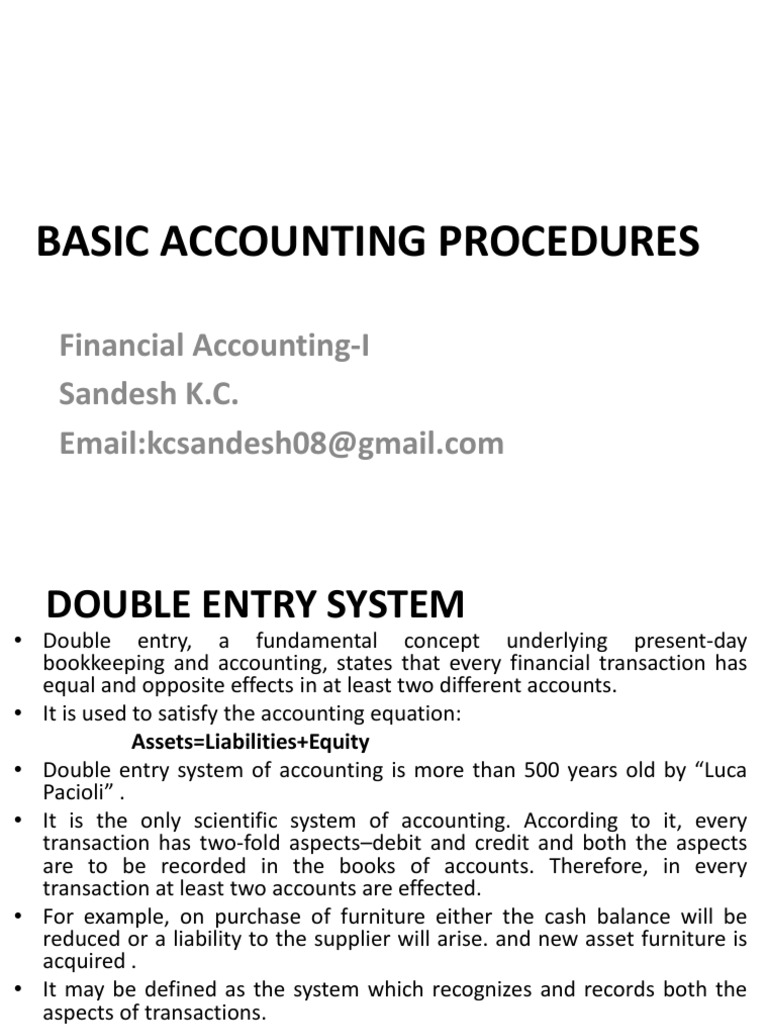 BASIC ACCOUNTING PROCEDURES | PDF | Debits And Credits | Banks