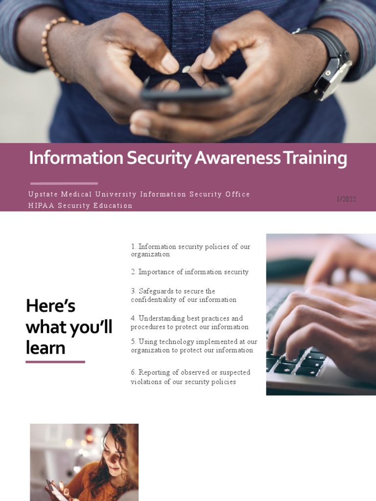 Information Security Awareness Training 2022 | PDF | Information ...